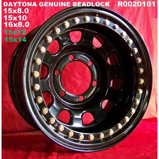 Jual Velg Besi Offroad Daytona Beadlock 15x12 5H 139.7 et-78 black Ring ...
