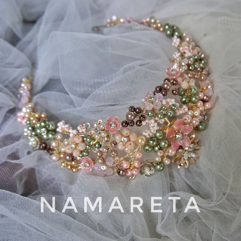Jual Sage Hijau Crown Mahkota Sangjit Sage Hijau Rosegold Kipas Sangjit ...
