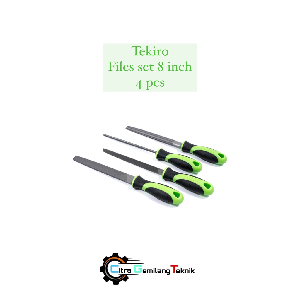 Jual Tekiro files set 8 inch 4 pcs/ kikir tekiro set | Shopee Indonesia