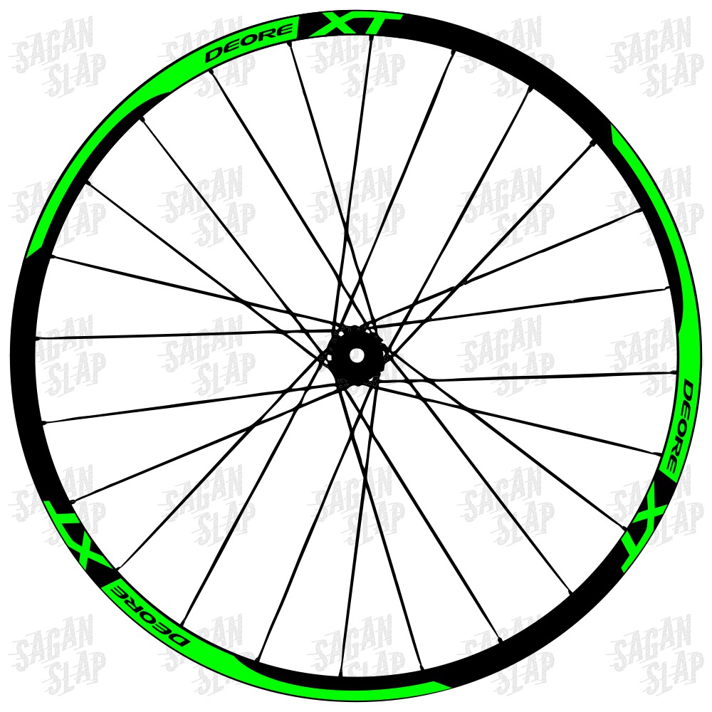 Jual Sticker rims DEORE XT shimano Lebar Stiker 2cm Decal rim mtb ...