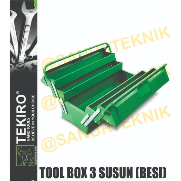 Jual Tool Box Toolbox 3 Susun Besi 55x20x29cm atau Kotak Perkakas Besi TEKIRO | Shopee Indonesia