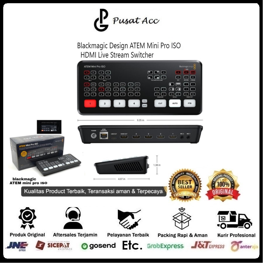 Jual Blackmagic Design Atem Mini Pro ISO HDMI Live Stream Switcher ...