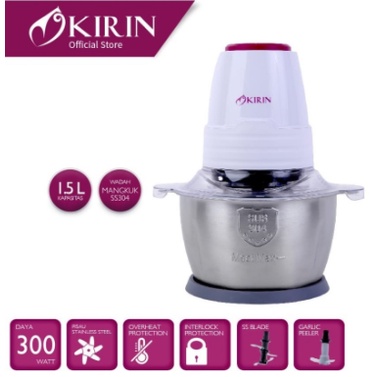 Jual Kirin Food Chopper Processor 1,5L Stainless KFC-315S Penggiling Daging | Shopee Indonesia