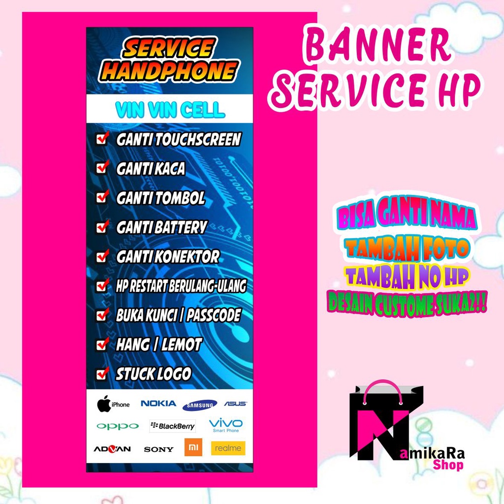 Jual Spanduk Banner Backdrop Service HP/ Spanduk Service Handphone ...