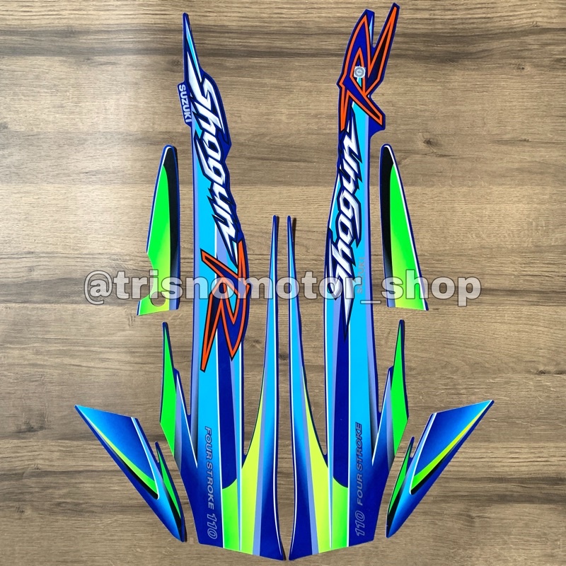 Jual striping list lis suzuki shogun new 110 r 2002 biru sticker stiker ...