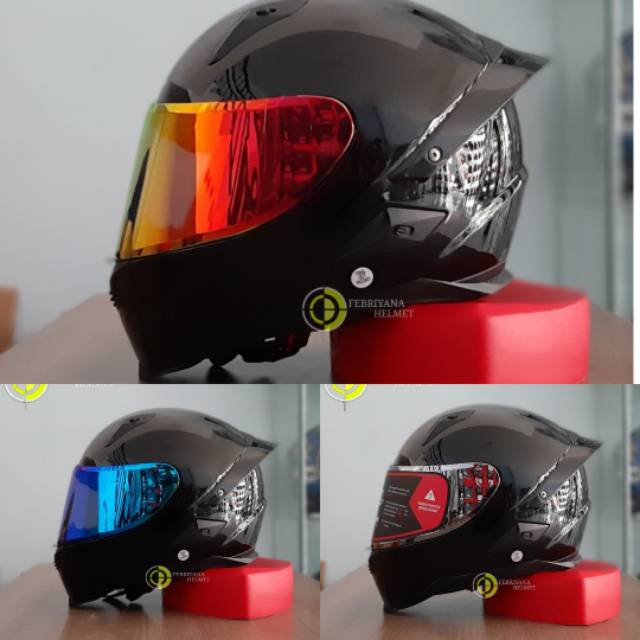 Jual HELM SNAIL FFS1 SOLID BLACK GLOSSY DDRING | Shopee Indonesia