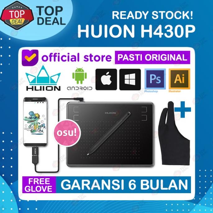 Jual Huion H430P Graphic Drawing Tablet Osu Alternatif H420 H640P Hs64 Terlaris | Shopee Indonesia