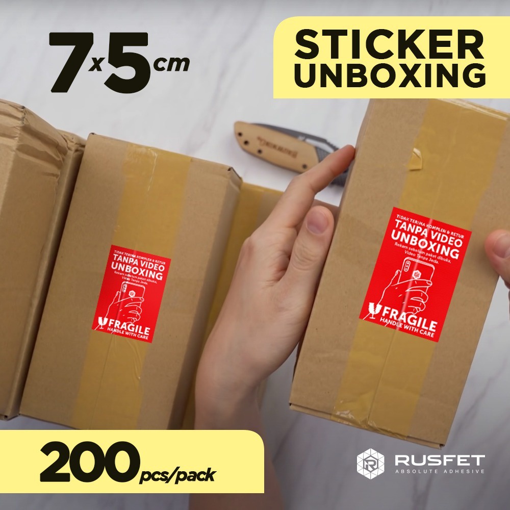 Jual Stiker Unboxing/Label Video Unboxing/Sticker Unboxing Label ...
