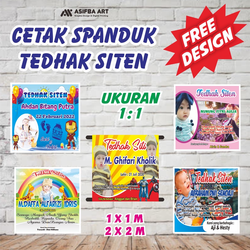 Jual Cetak Spanduk MMT Banner Tedhak Siten Persegi FREE DESAIN Ukuran ...