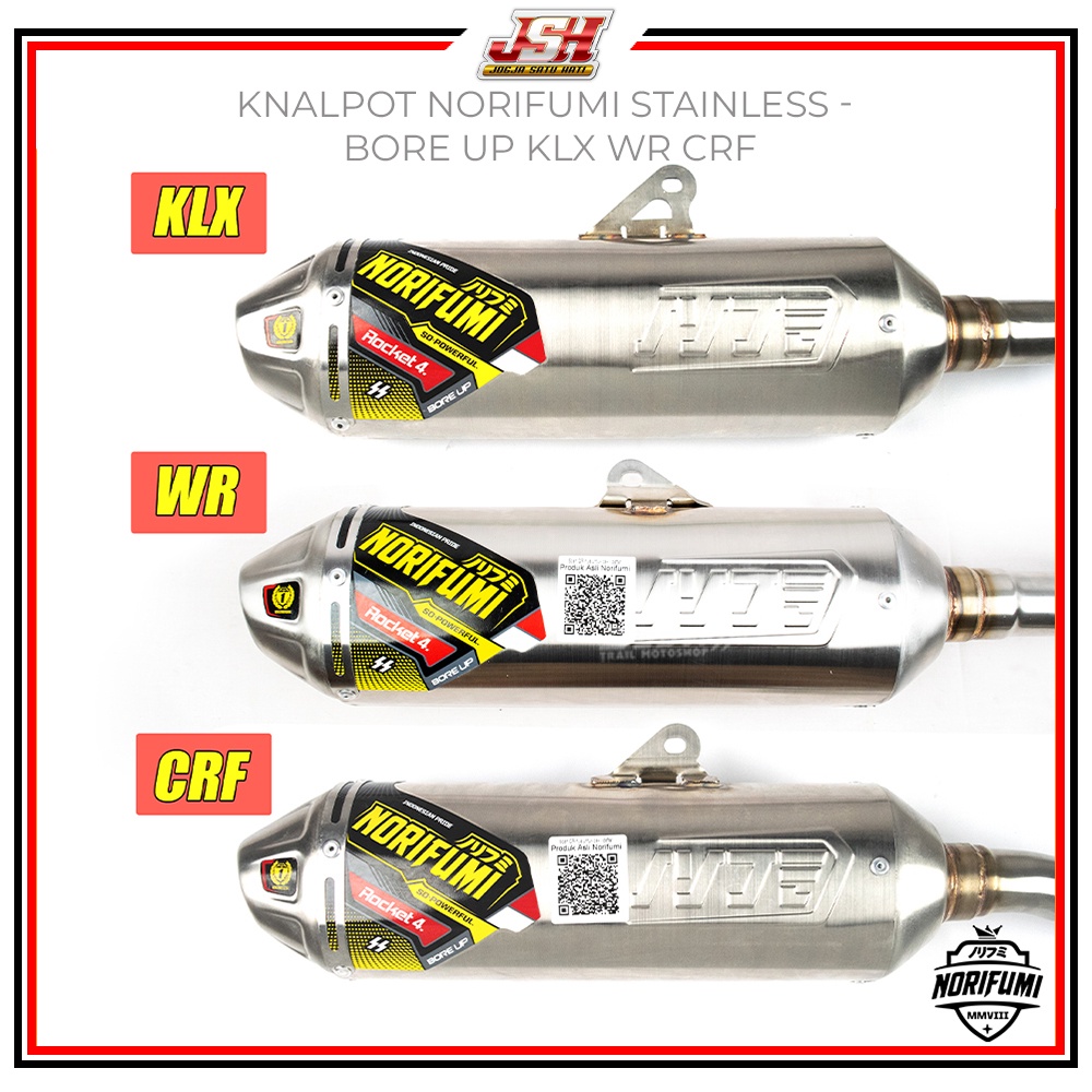 Jual Knalpot Norifumi Rocket 4 Stainless Titanium Standard Bore Up ...