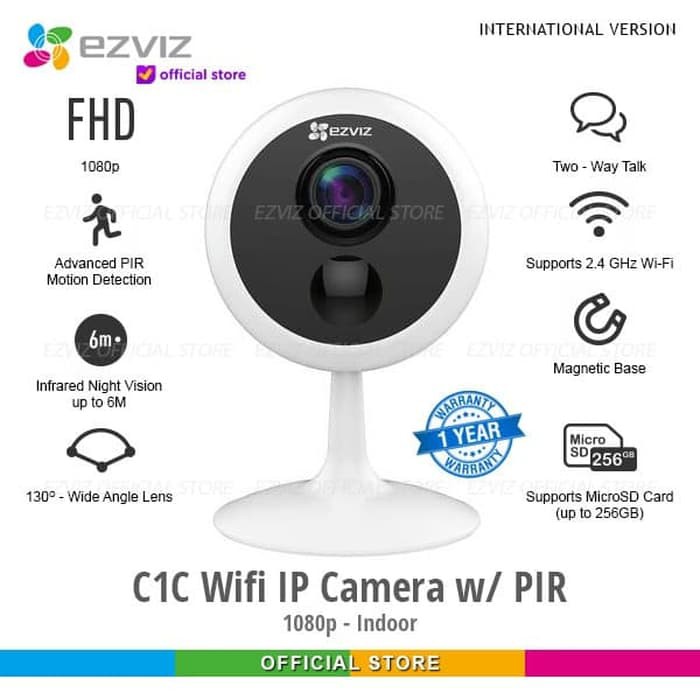 Jual EZVIZ C1C PIR Motion Sensor Full-HD 1080p Indoor Wi-Fi CCTV IP ...