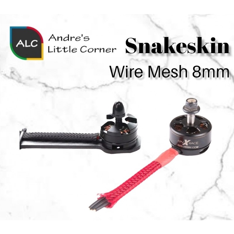 Jual FPV Motor ESC Drone Wire Braided Mesh Tube Snakeskin Net 8mm ...