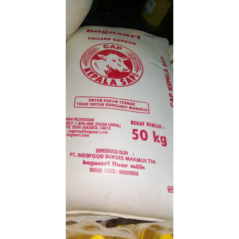 Jual POLLARD Polar DEDAK GANDUM Cap KEPALA SAPI Bogasari Jakarta 50kg ...