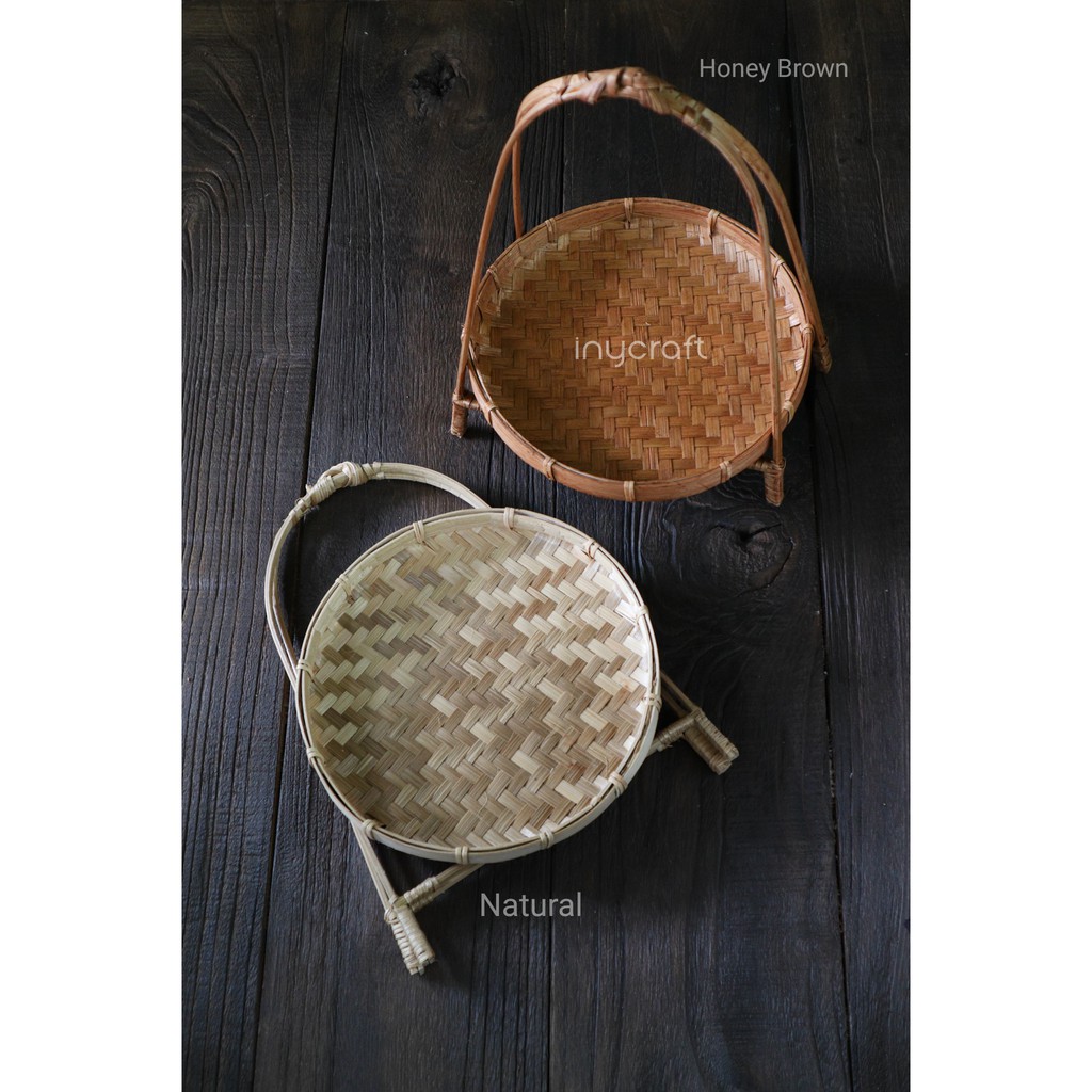Jual Nampan Bambu Antik / rak keranjang/ bamboo tray hampers bambu ...