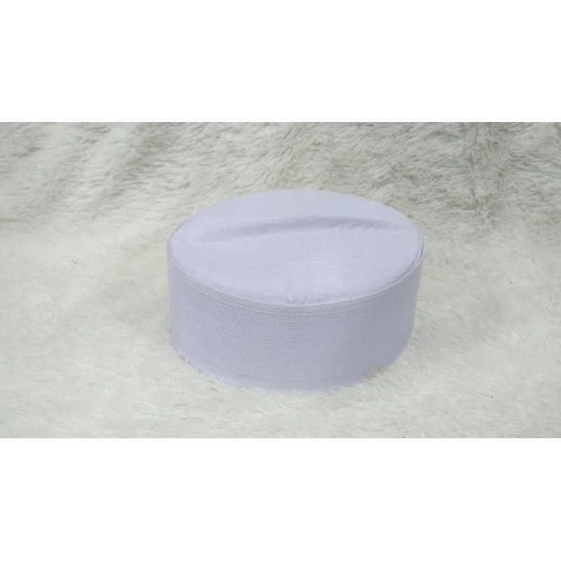 Jual KOPYAH PECI HAJI PUTIH BULAT / Kopyah Bulat Putih / Kopyah Haji ...