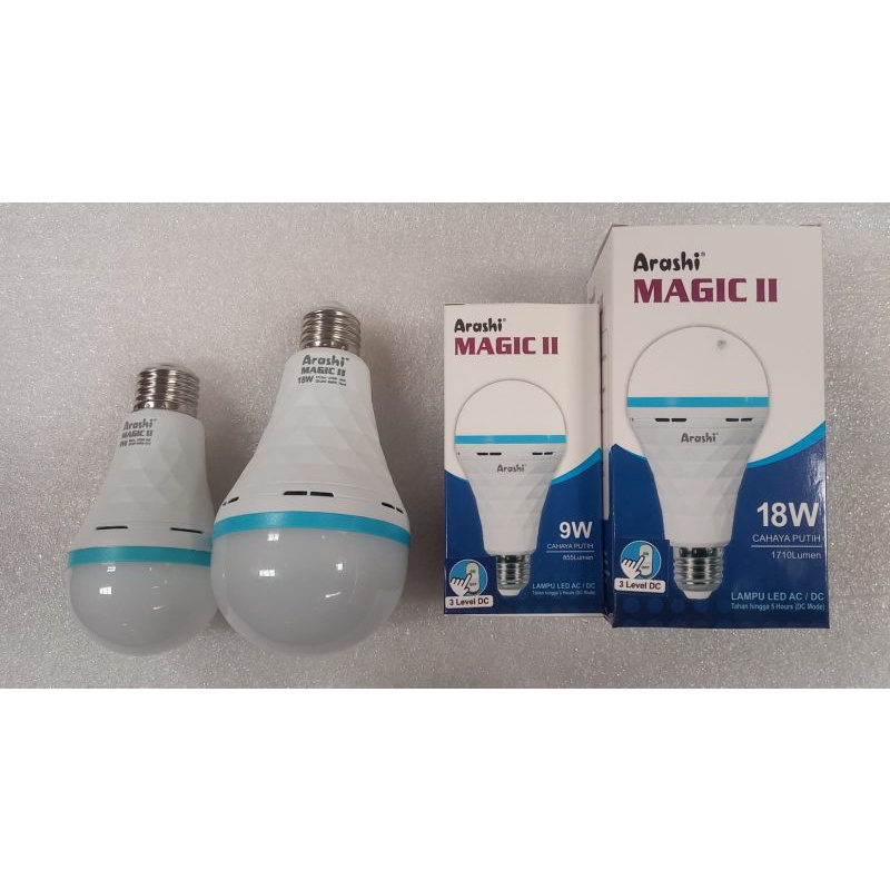 Jual ARASHI LAMPU LED EMERGENCY MAGIC II AC/DC GENIUS 9W 12W 18W Subbrand HANNOCHS | Shopee ...