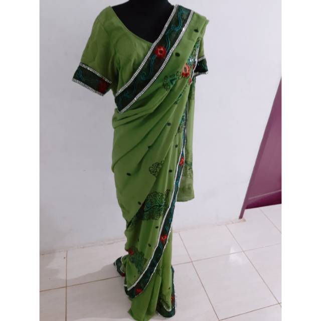 Jual Saree india / sarii india / saree + choly | Shopee Indonesia