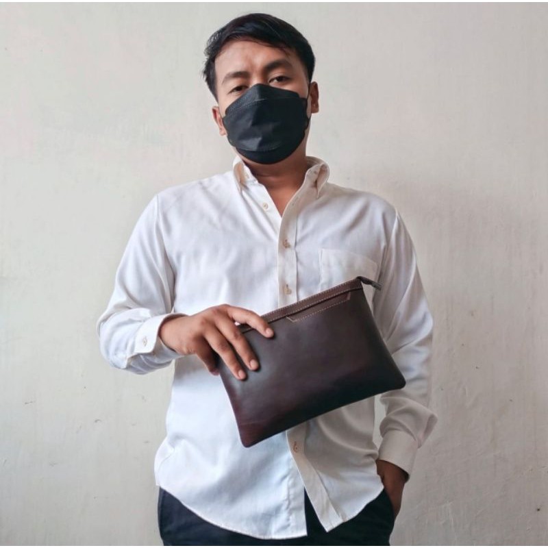 Jual Handbag Kulit Pria Wanita Full Kulit Sapi Asli 100% | Shopee Indonesia