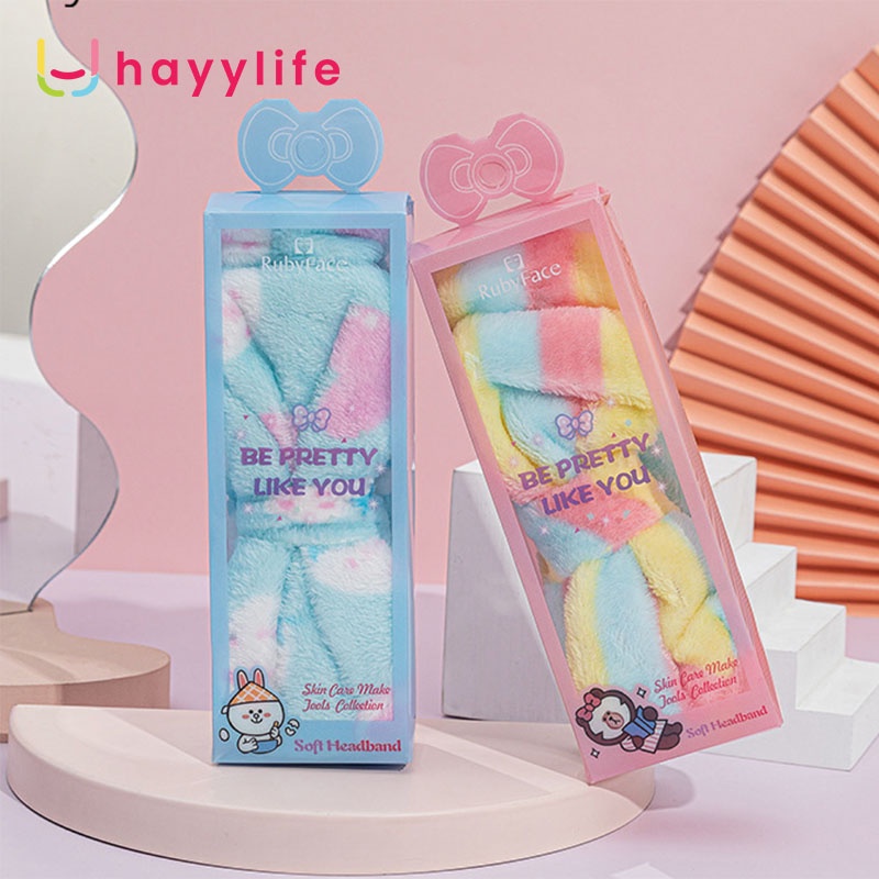 Jual HAYYLIFE Headband Bulu Bandana Makeup Korean Fashion Bando Cuci ...