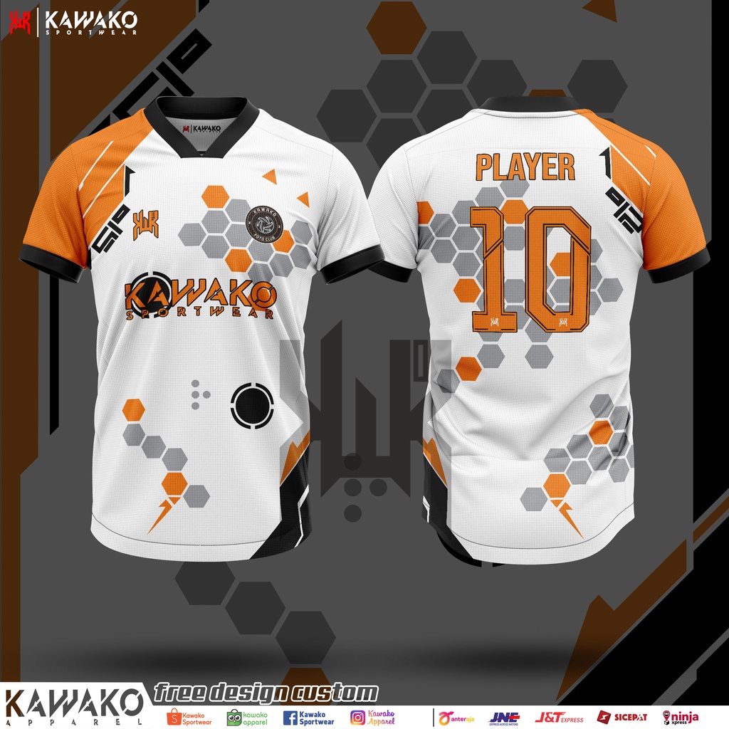 Jual Jersey Olahraga Futsal & Sepakboila (Oren,Putih) | Shopee Indonesia