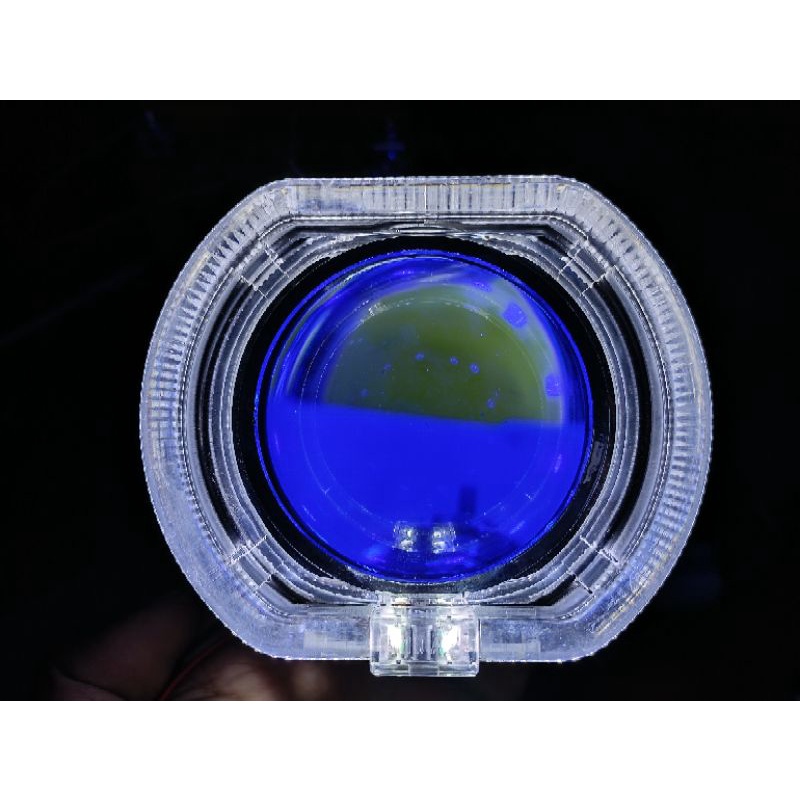 Jual lampu biled projector 2,5 inch set lis putih headlamp biled 2,5 ...