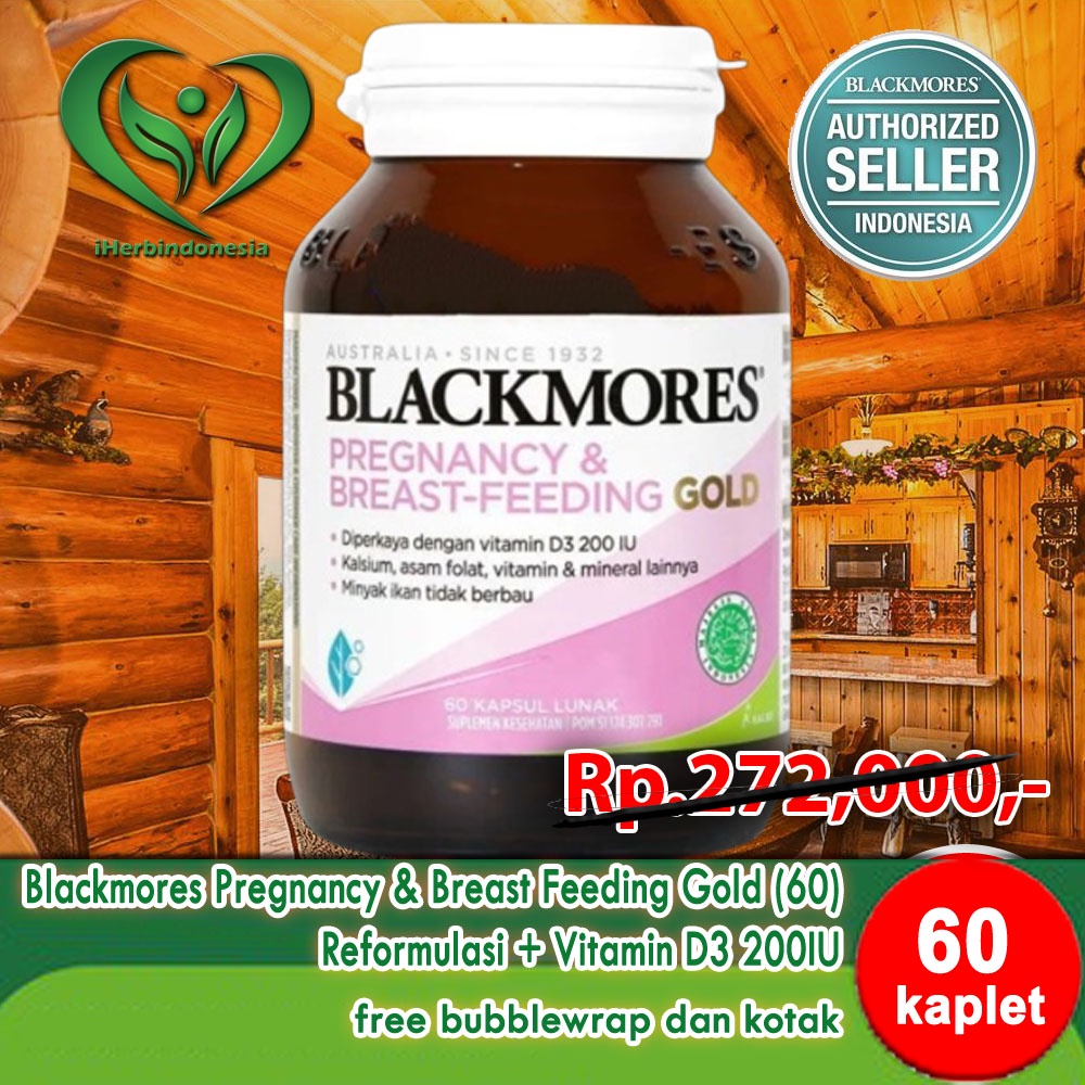 Jual Blackmores Pregnancy & Breast Feeding Gold (60) Reformulasi ...