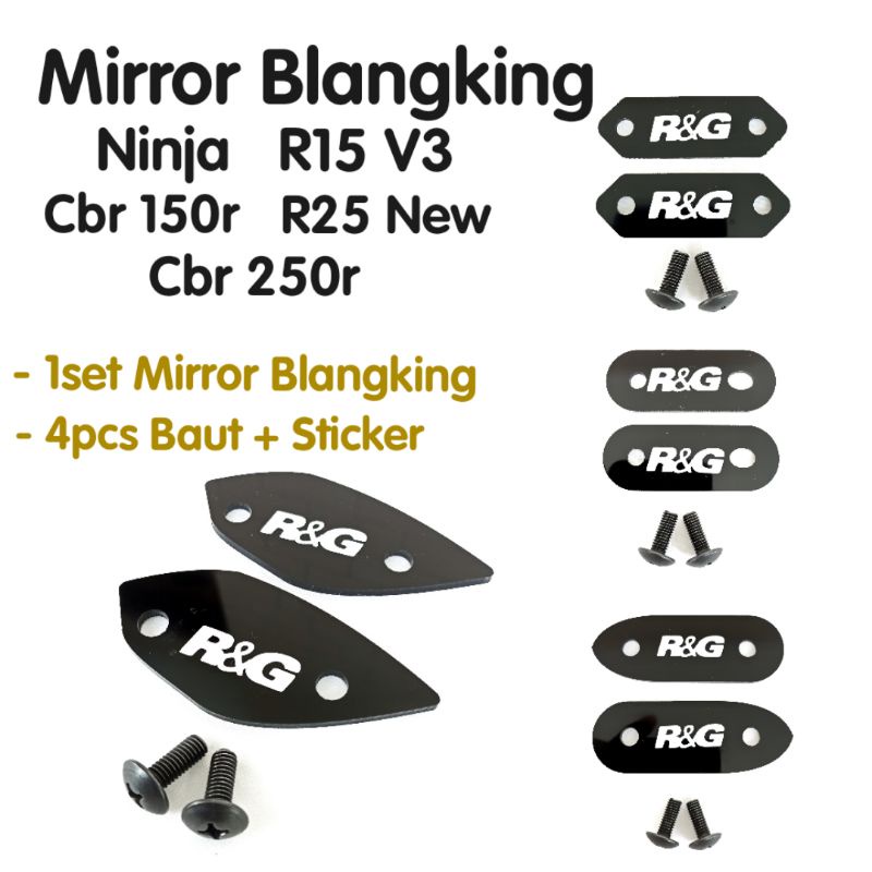 Jual MIRROR BLANKING COVER TUTUP SPION NINJA CBR 150R R15 V3 R25 CBR ...