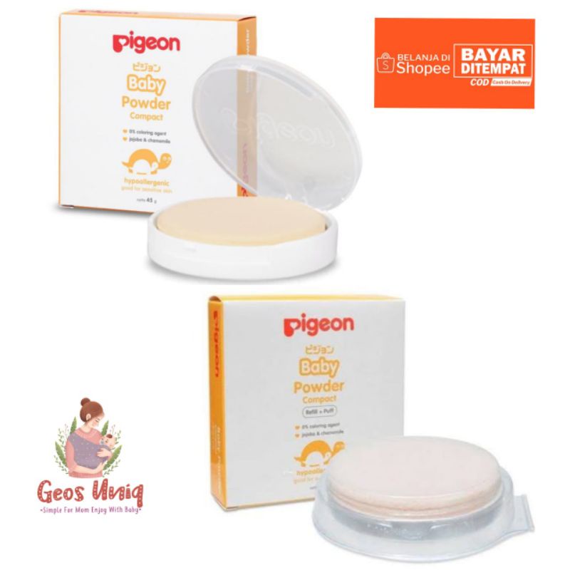 Jual PIGEON BABY COMPACT POWDER | REFILL PIGEON BABY POWDER | Bedak ...