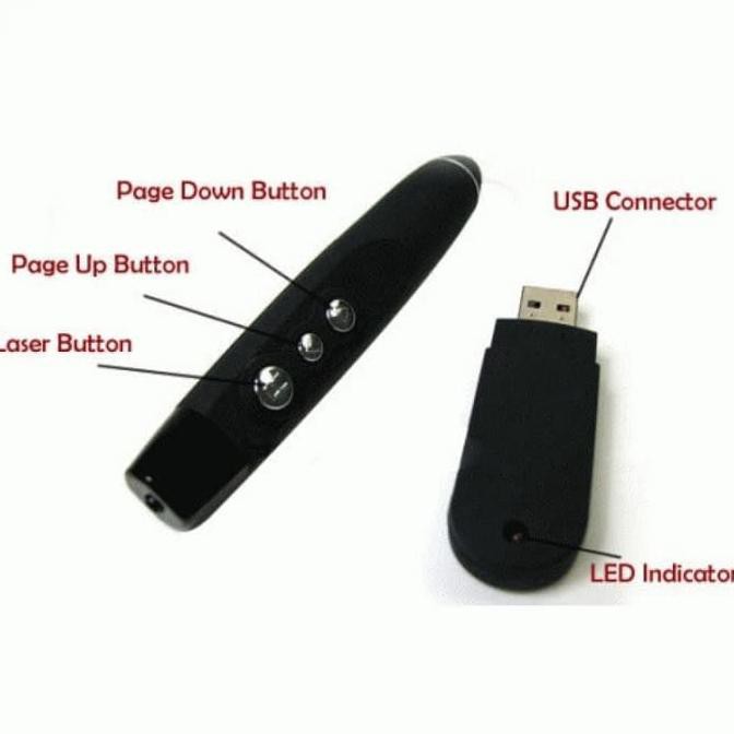 Jual USB WIRELESS POWER POINT PRESENTER PRESENTASI WITH LASER POINTER ...