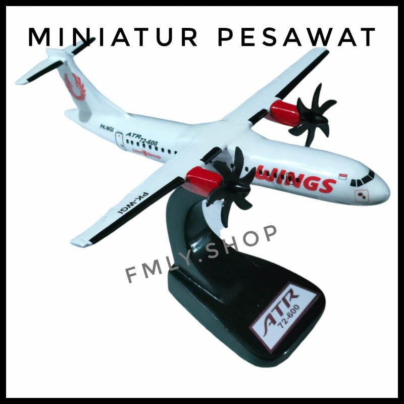 Jual Miniatur Pesawat Wings Air ATR 72 - 600 | Shopee Indonesia