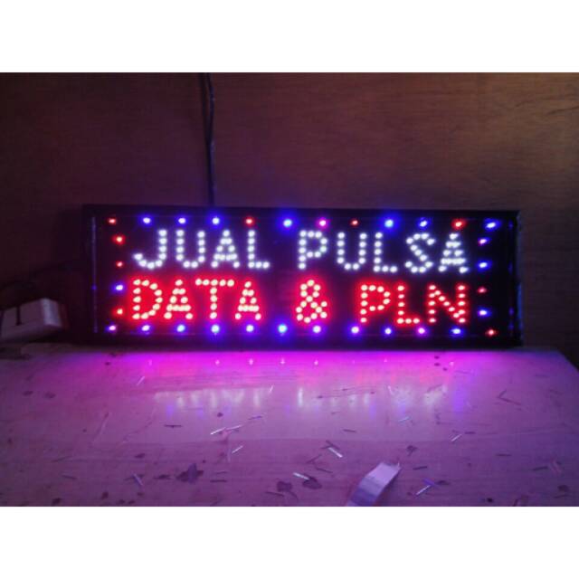 Jual Tulisan lampu led / led sign jual pulsa data & pln | Shopee Indonesia