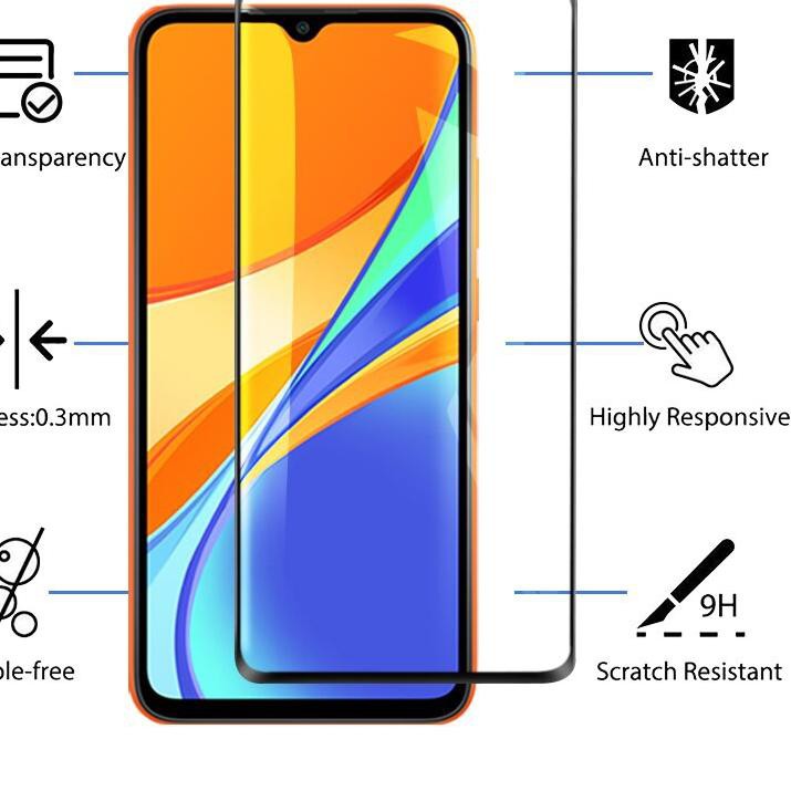 Jual Terbaru-020 Xiaomi Redmi 9C TEMPERED GLASS FULL + Camera LENS Anti ...