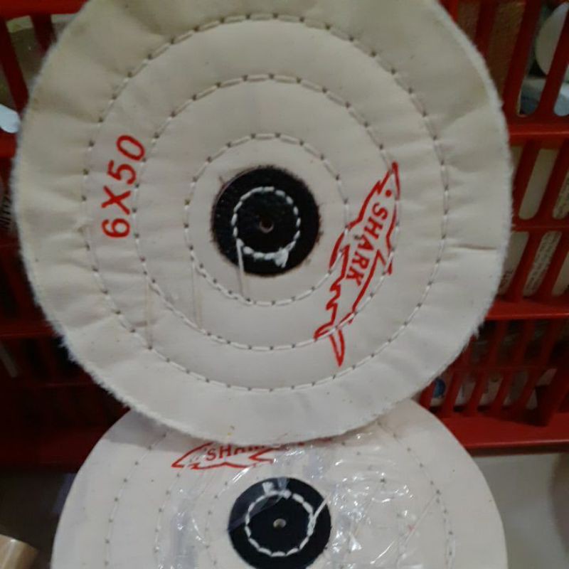 Jual white shark Polishing Wool Pad 6 inch 50ply Pad Kain Wol Poles ...