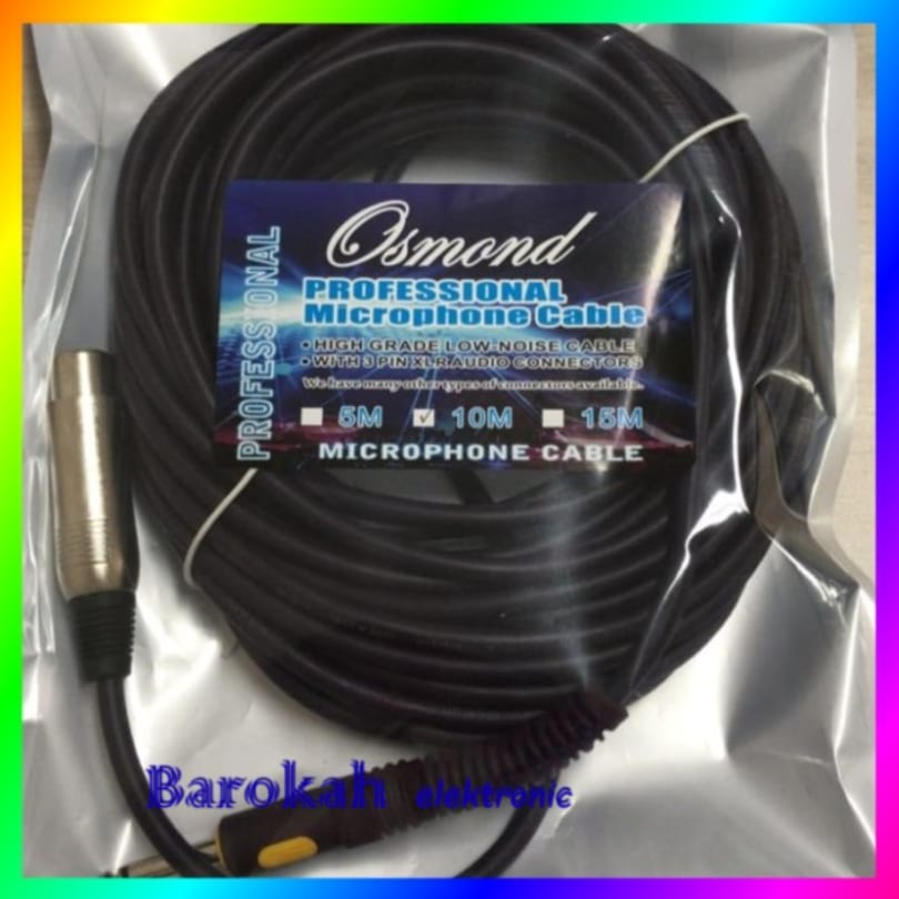 Jual KABEL MICROPHONE 10 METER SIAP PAKAI LENGKAP CONTRA CANON PLUS ...