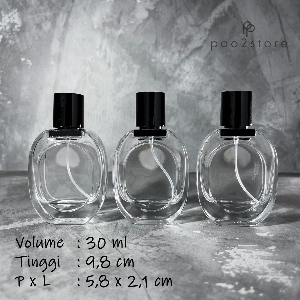 Jual Botol Parfum 30ml Spray Kaca Oval Tebal Refill Isi Ulang Minyak ...