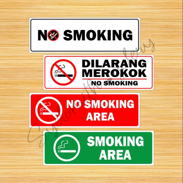 Jual STICKER NO SMOKING /STIKER SMOKING AREA / STIKER DILARANG MEROKOK ...