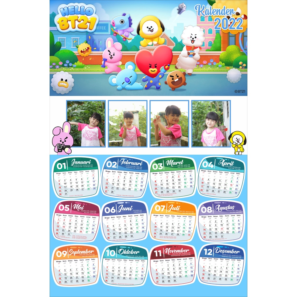 Jual KALENDER DINDING 2022 BT21 | Shopee Indonesia