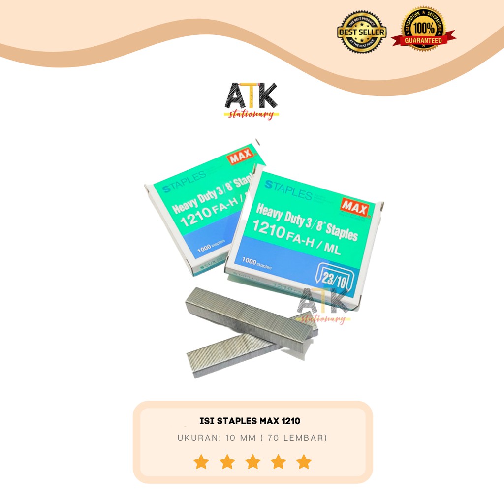 Jual Isi Staples Max 1210 FA-H/ML Heavy Duty atk | Shopee Indonesia