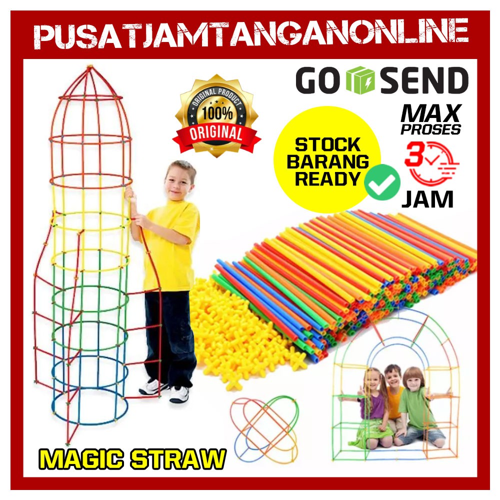 Jual READY TERMURAH MAGIC STRAW 200PCS / MAGIC STRAW 100 / mainan ...