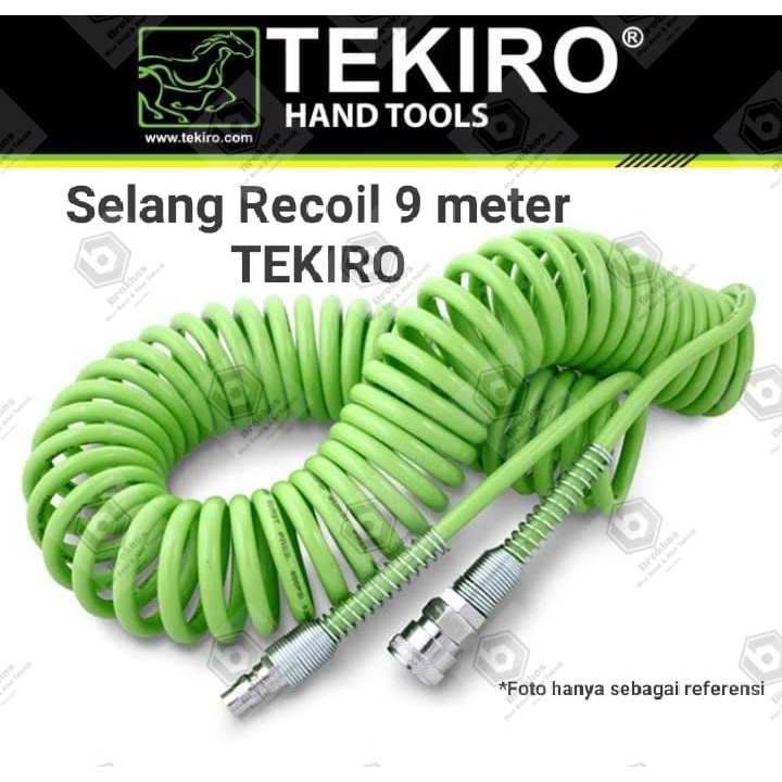 Jual SELANG ANGIN SPIRAL HIJAU KOMPRESOR RECOIL HOSE WITH SPRING 9M ...