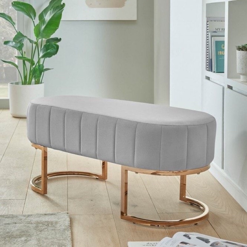 Jual SHORT BENCH STAINLESS OTTOMAN // BISA REQUEST JENIS DAN WARNA KAIN ...