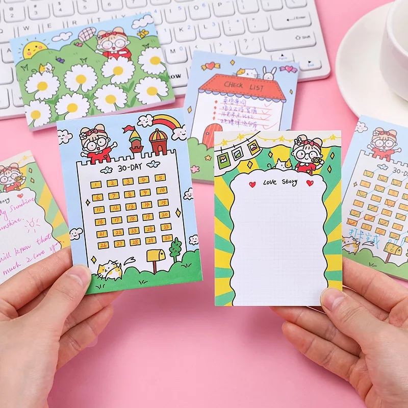 Jual 50 Lembar Sticky Notes Girl Daily Planner | Shopee Indonesia