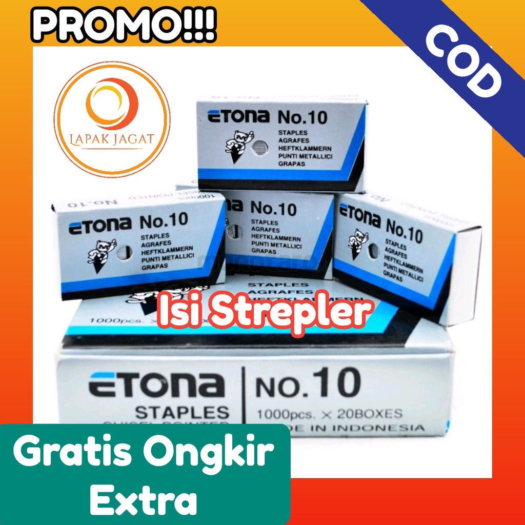 Jual Isi Strapler / Isi Staples Merk Etona Bagus, Kuat dan Terjangkau ...