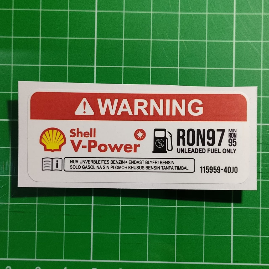 Jual stiker RON tangki bahan bakar pertamax shell | Shopee Indonesia