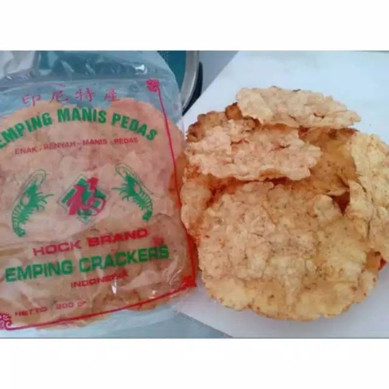 Jual Emping Mentah Emping Melinjo Emping Manis Pedas Hock Brand 200gr ...