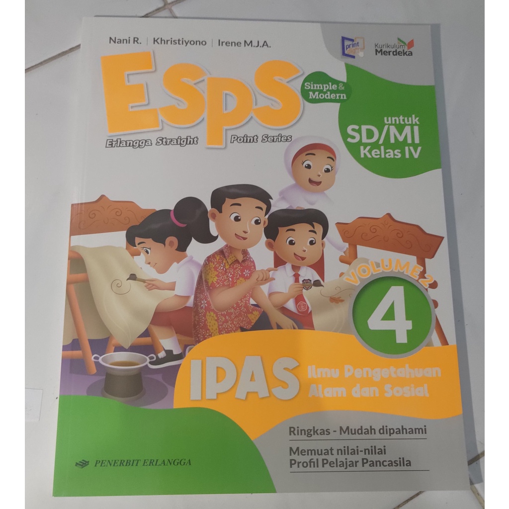 Jual Buku ESPS IPAS Kelas 4 SD Kurikulum Merdeka Volume 2 & Kunci Jawaban | Shopee Indonesia