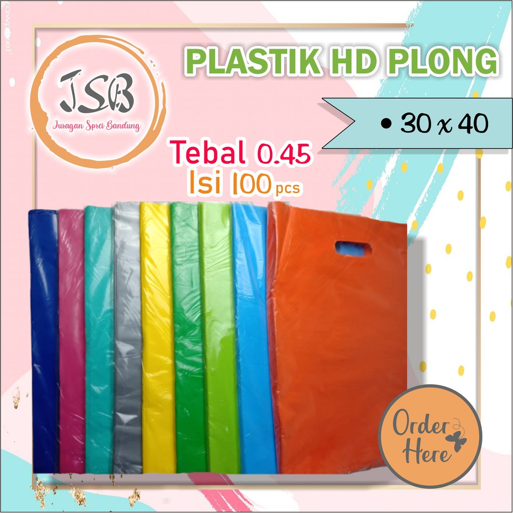Jual PLASTIK HD PLONG OVAL 30X40 (ISI 100PCS) TEBAL 0,45 | PLASTIK ...