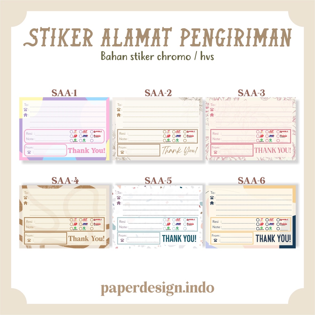 Jual Stiker Alamat Pengiriman A LANDSCAPE 10X7CM | Sticker Label Barang ...