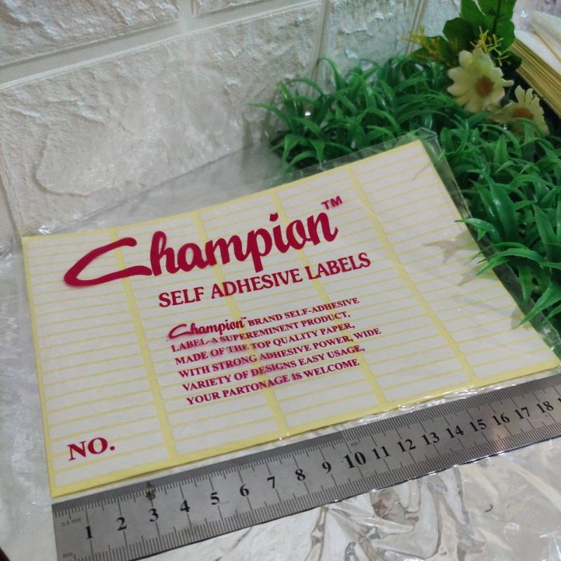 Jual stiker Label Undangan CHAMPION No 99 | Shopee Indonesia