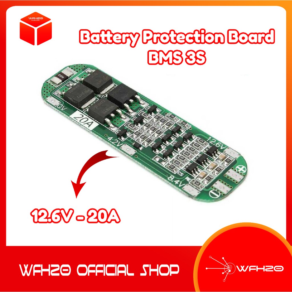 Jual BMS 3S 12V 20A Modul Pelindung Baterai Lithium 18650 Protection ...